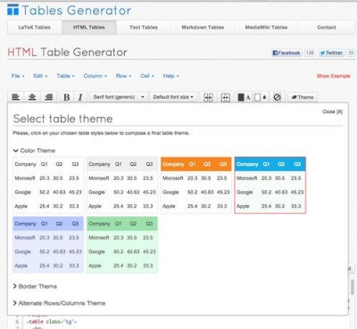 table作成の決定版！html/cssで素早く手軽に表組みをしたいなら「Tables Generator」がおすすめ！ | co-jin