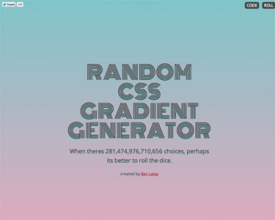 美しいCSSグラデーションをランダムにつくってくれる「Random CSS Gradient Generator」 | co-jin