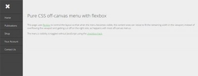 左右からメニューがスルッ！CSSだけで作成されたオフカンバスメニュー6 | co-jin